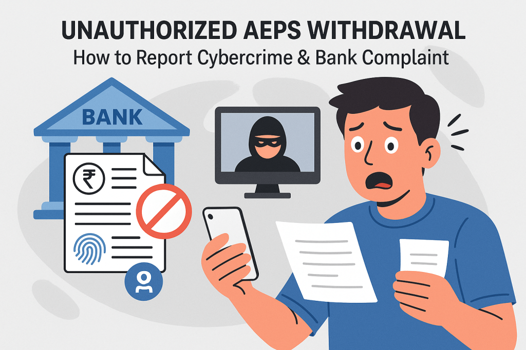 What to Do If There Is an Unauthorized AEPS Withdrawal: Cybercrime and Bank Complaint Process ...