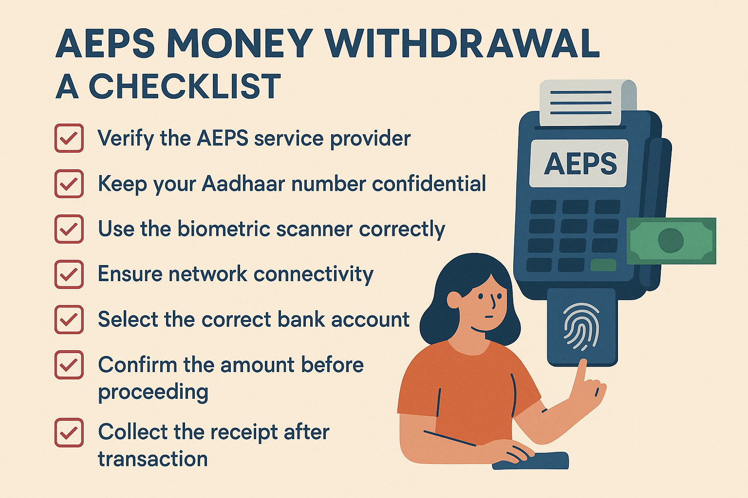 AEPS Money Withdrawal: A Complete Checklist for Customers - Aeps Seva Blog