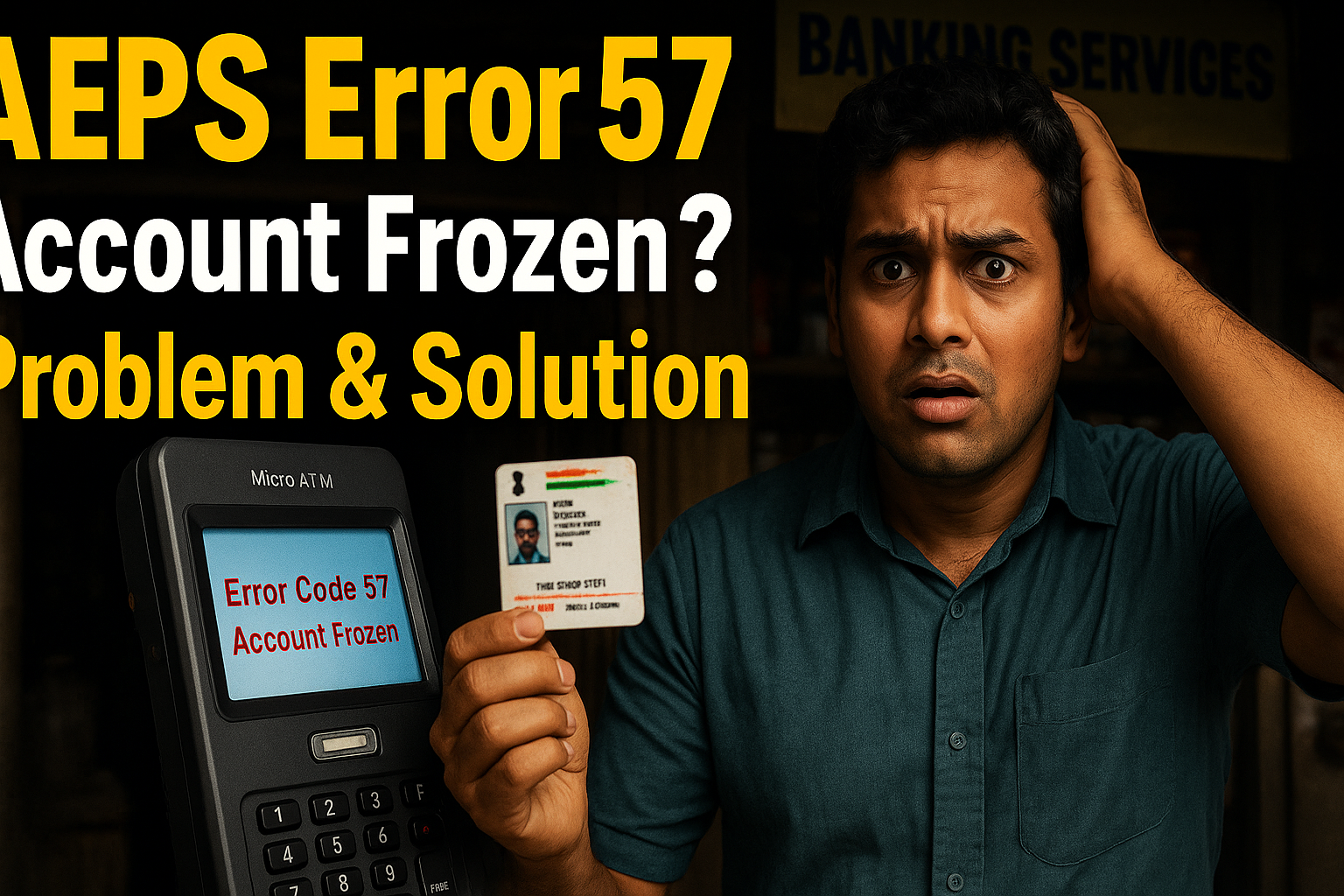 Aeps Error Code : 57 – Customer Bank Account Is Frozen (Powerful Guide ...