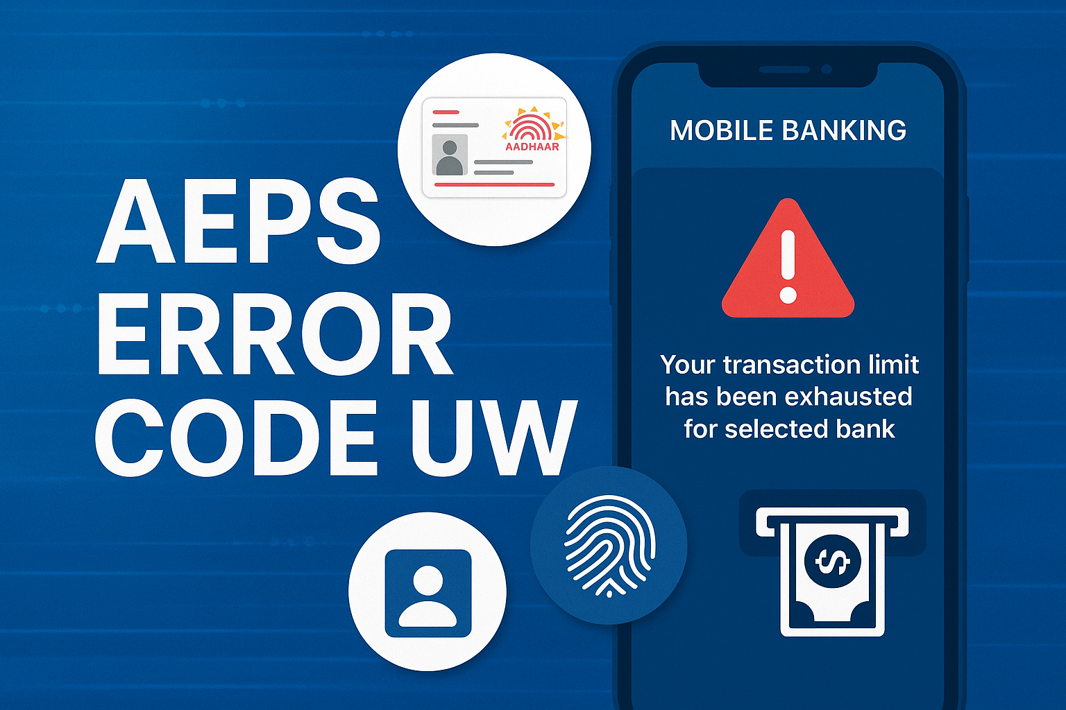 Aeps Error Code : UW – Your Transaction Limit Has Been Exhausted for ...